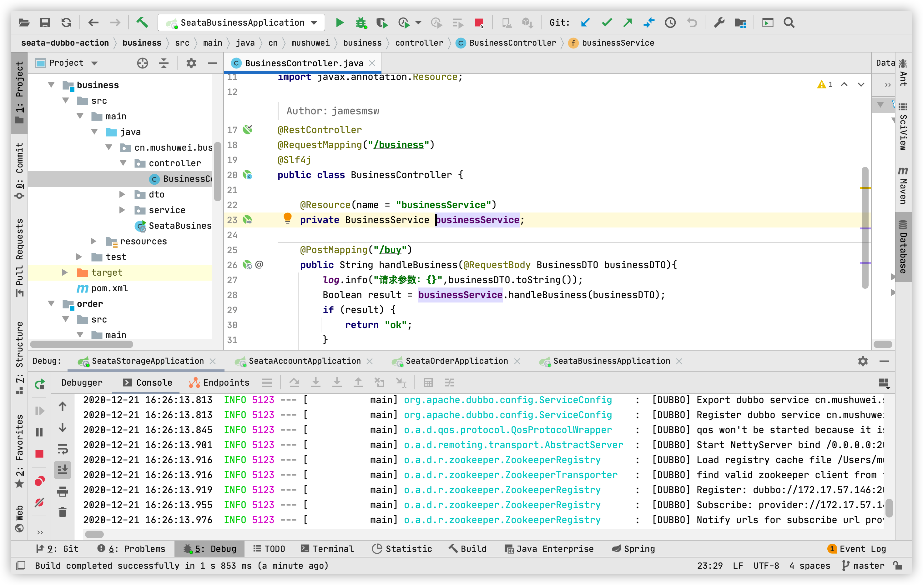微服务痛点-基于Dubbo + Seata的分布式事务(AT)模式 - 三升水 - 博客园